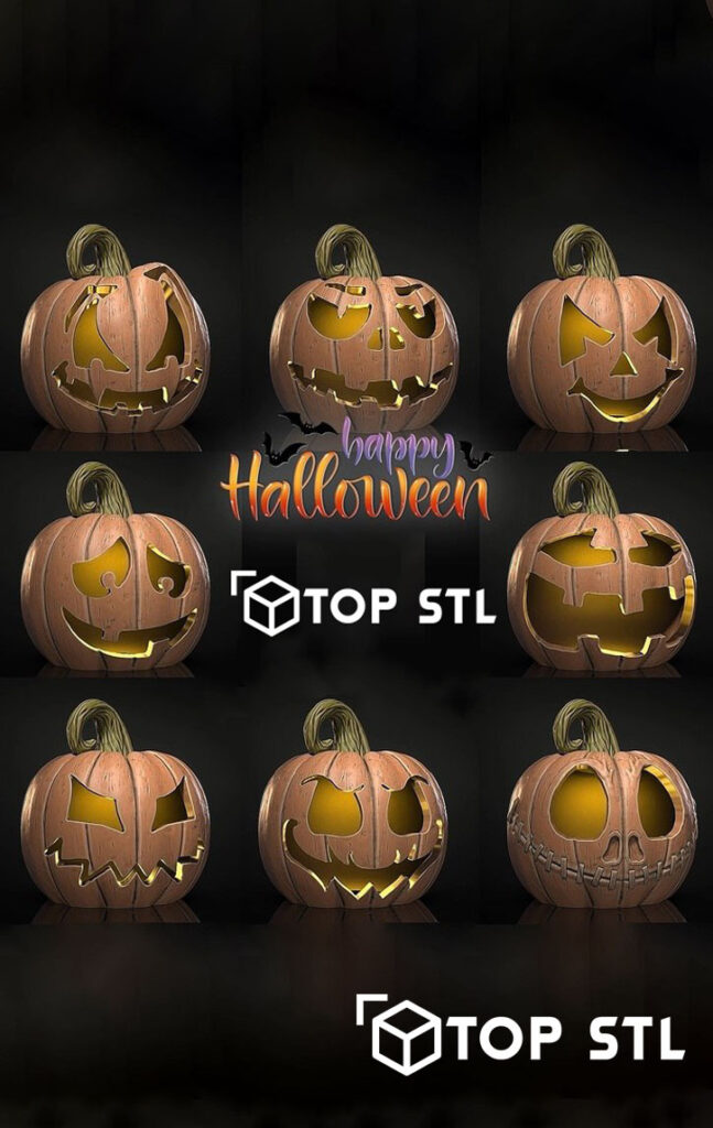 Halloween Pumpkins Pack STL Files - TOP STL