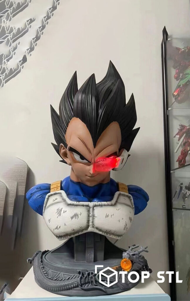 Vegeta BUST MRC Studio Replica Dragonball DBZ 11 Life Size - TOP STL