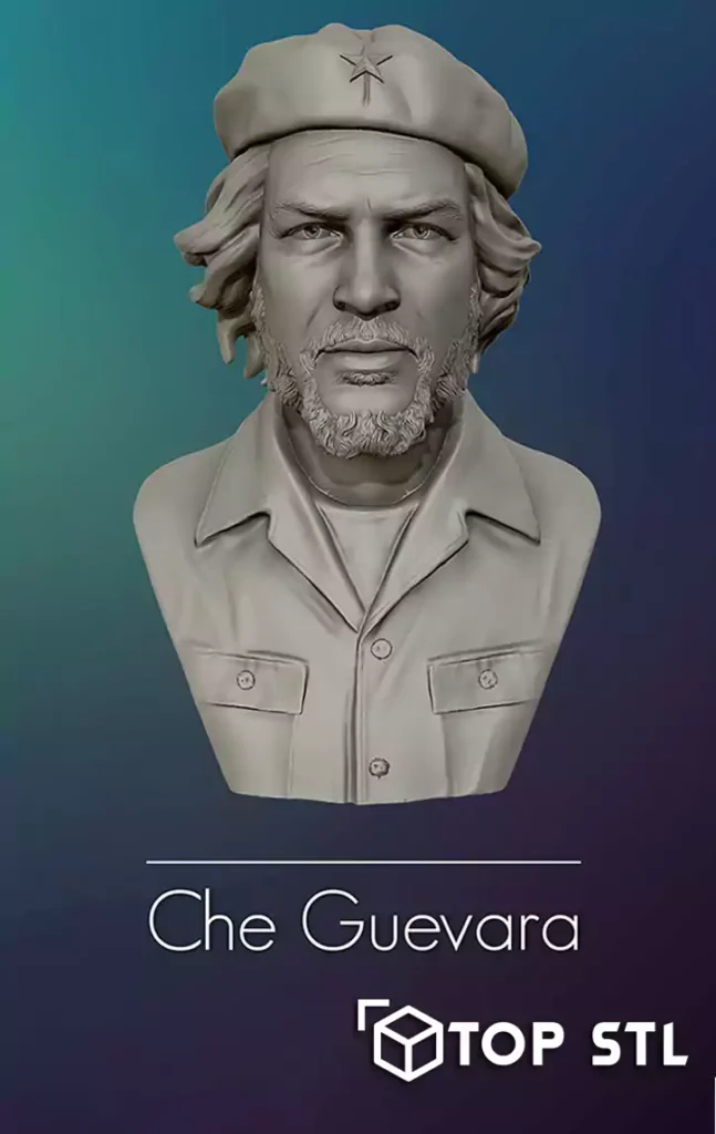 Che Guevara 3D Print STL Model - TOP STL