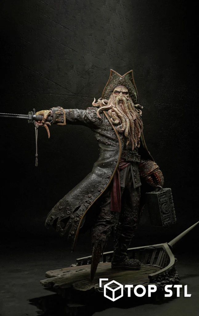 Davy Jones STL 3D Print Model - TOP STL