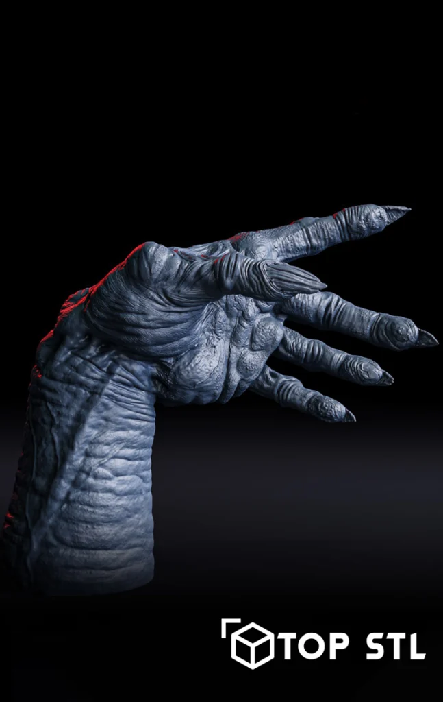 Demon Hand STL 3D Print Model - TOP STL