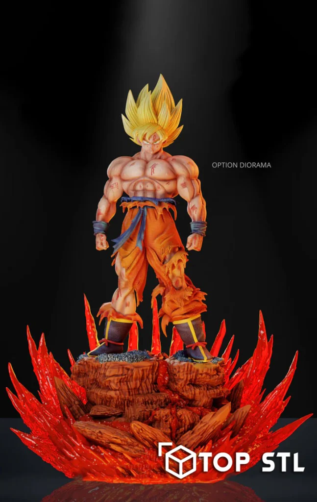 Goku Namek Super Saiyan 3D Print STL Model - TOP STL