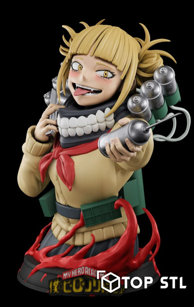 Himiko Toga bust 3D Print STL Model - TOP STL