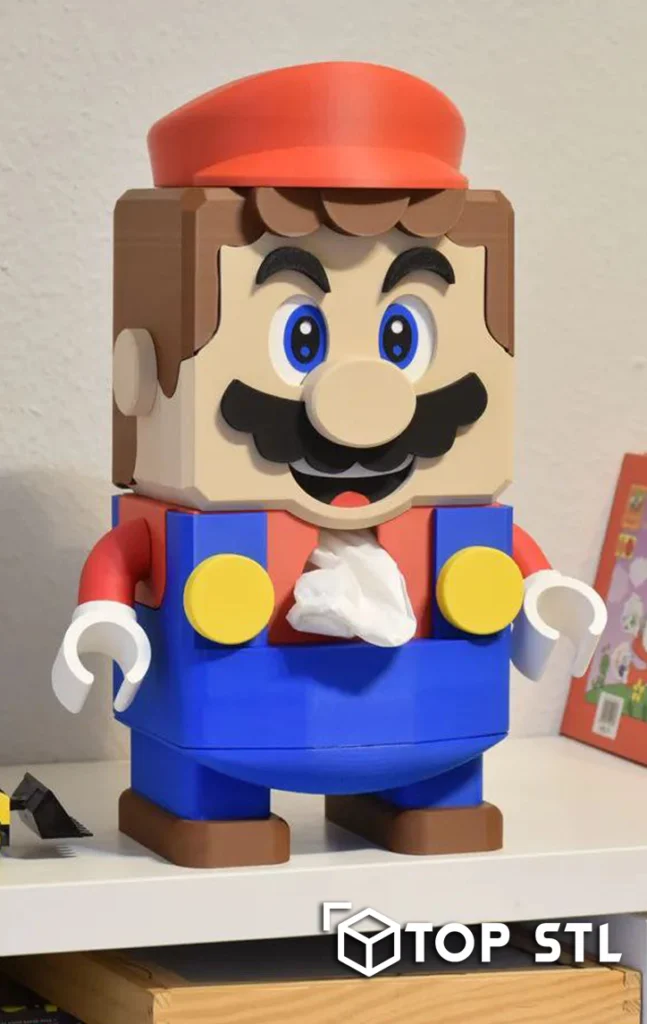 Mario Tissue Dispenser STL 3D Print Model - TOP STL