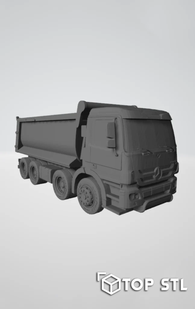 Mercedes Benz Actros Truck STL 3D Print Model - TOP STL