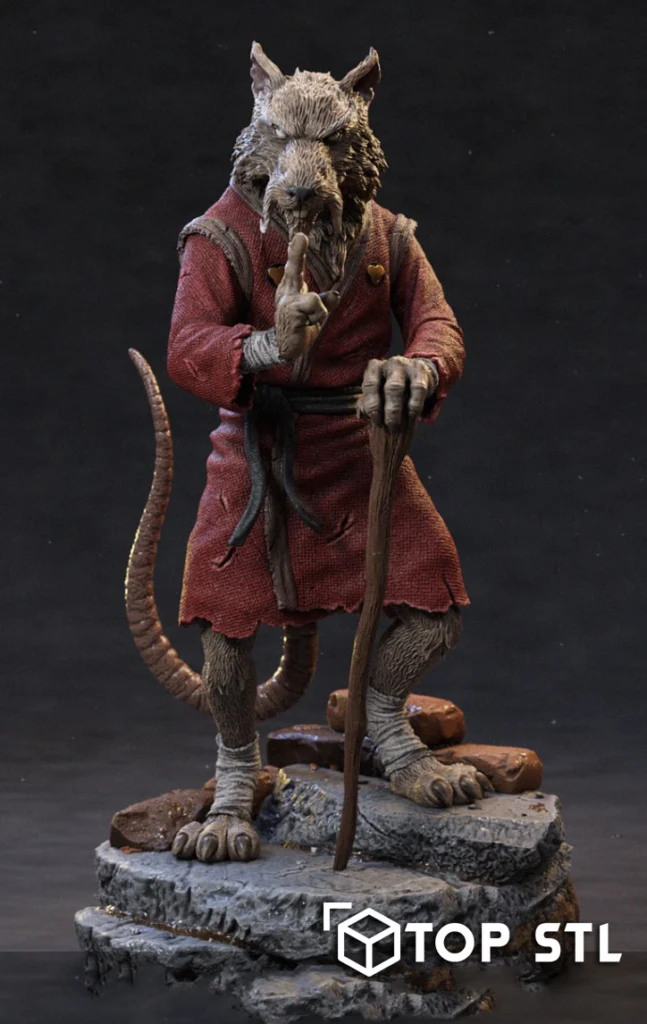 Splinter TMNT 3D Print STL Model - TOP STL