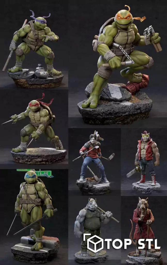 TMNT Pack 3D Print STL Models - TOP STL