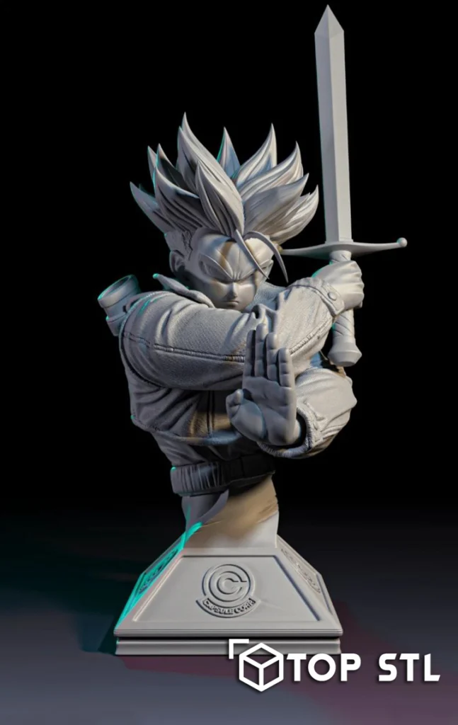 Trunks in Action Bust 3D Print STL Model - TOP STL