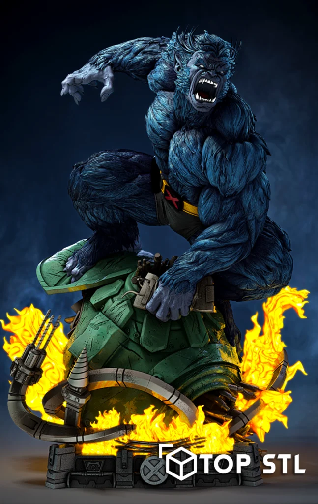 Beast Statue STL 3D Print Model - TOP STL