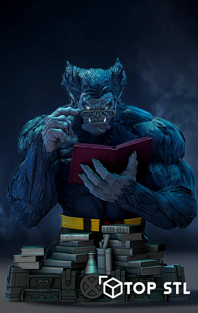 Beast X-Men Bust STL 3D Print Model - TOP STL
