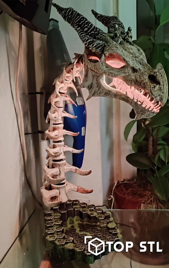 Dragon Lamp STL 3D Print Model - TOP STL