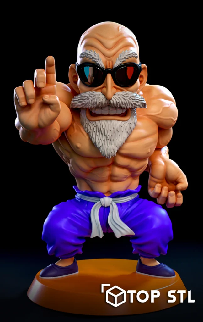 Master Roshi STL 3D Print Model - TOP STL