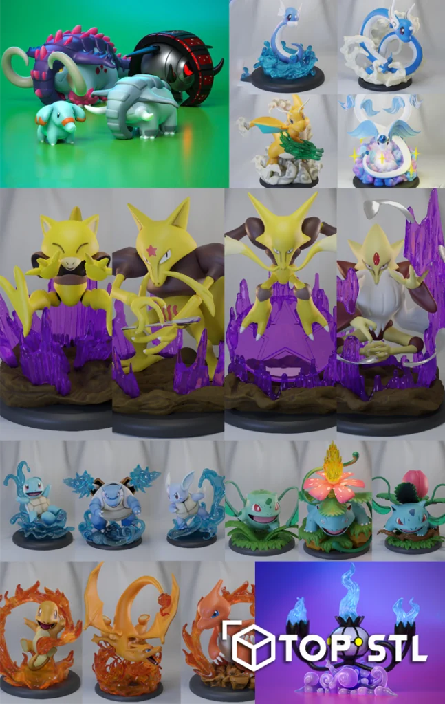 Pokemon Pack STL 3D Print Model Collection (10 GB) - TOP STL