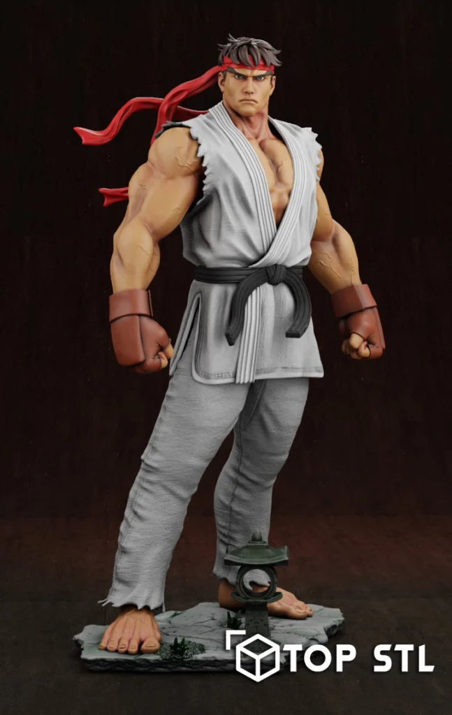 Ryu Street Fighter STL 3D Print Model - TOP STL