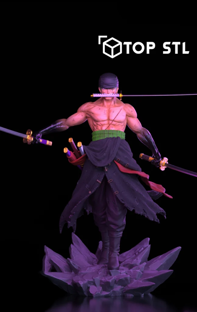 Zoro Ashura One Piece STL 3D Print Model - TOP STL