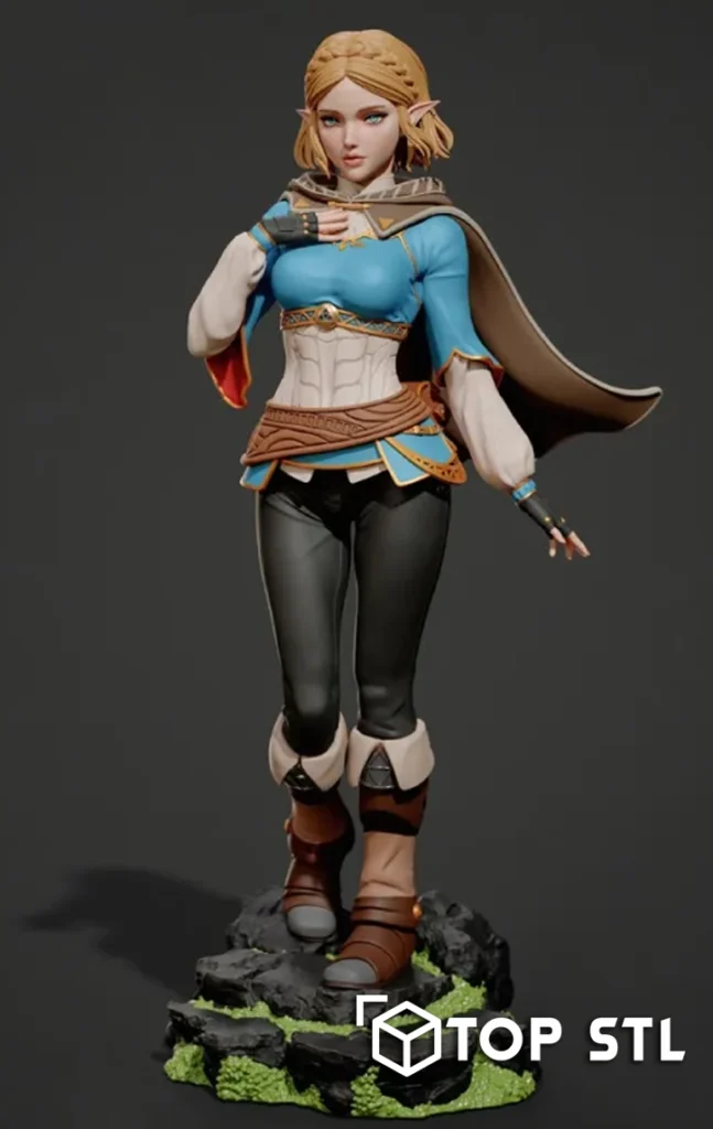 Princess Zelda STL 3D Print Model - TOP STL